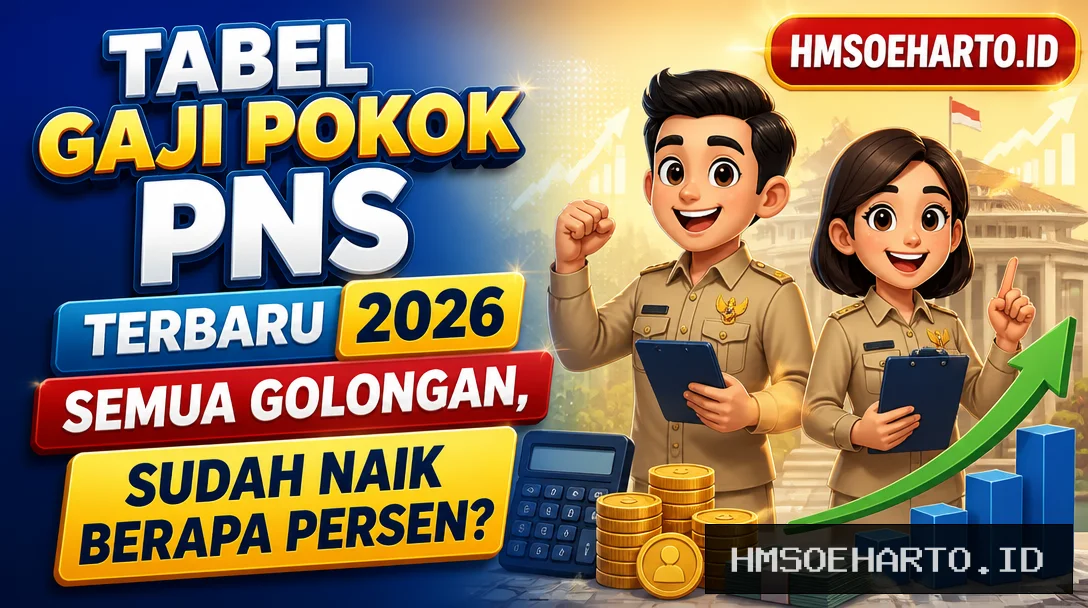Tabel Gaji Pokok PNS Terbaru 2026 Semua Golongan, Sudah Naik Berapa Persen?
